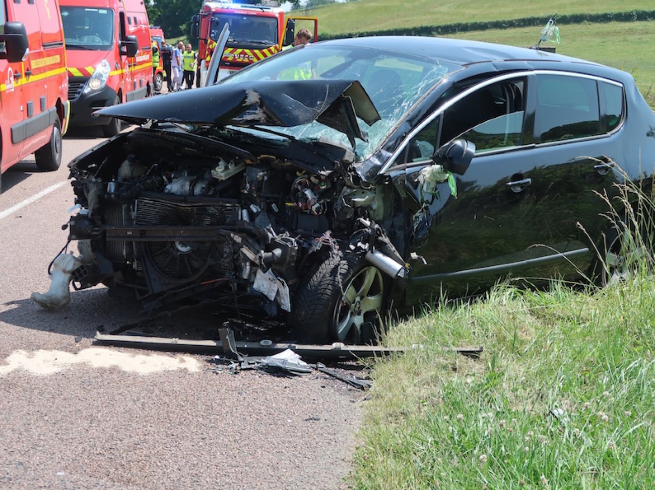 LE BREUIL : Cinq blessés dans un choc frontal route de Marmagne - Creusot Infos