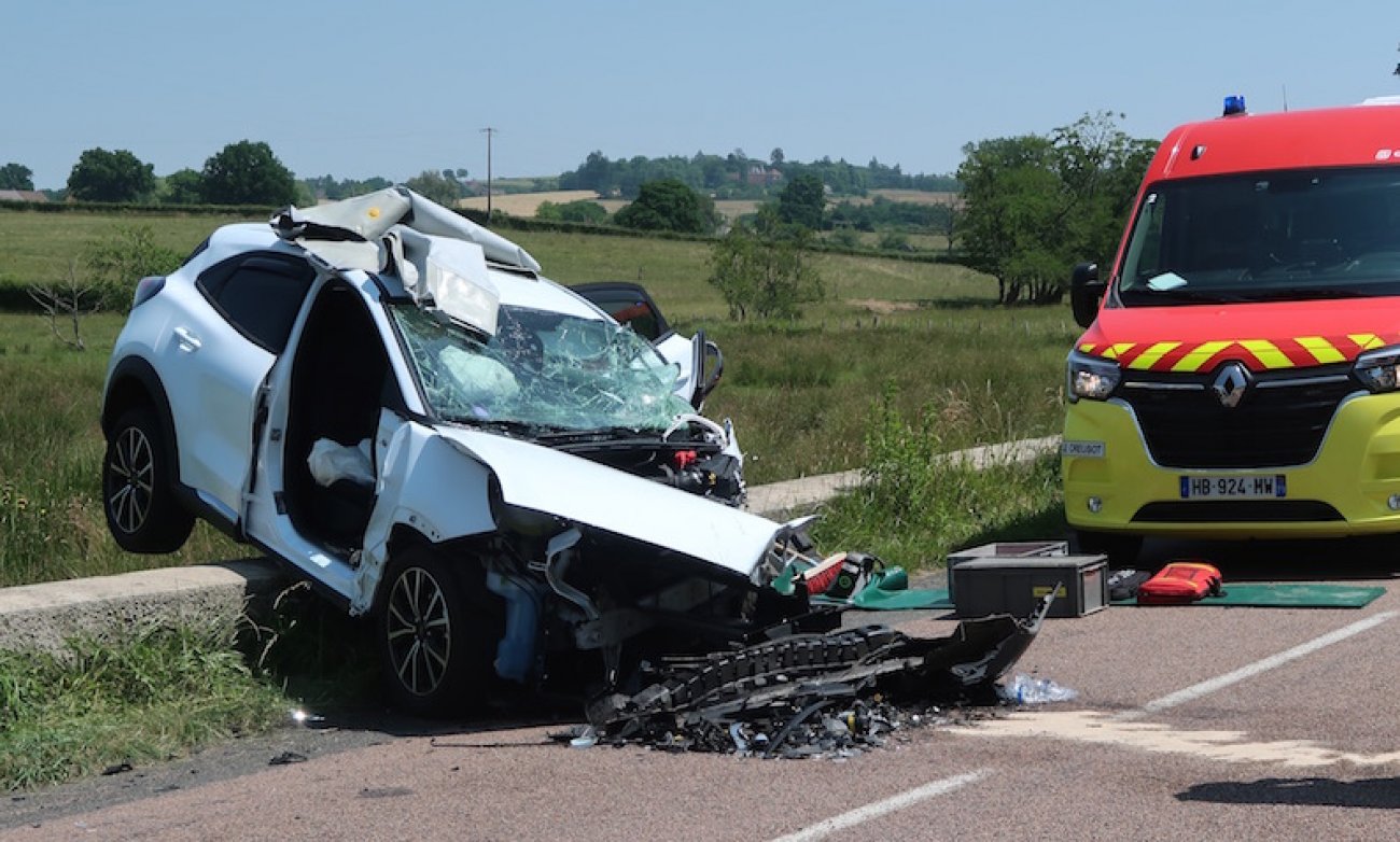 LE BREUIL : Cinq blessés dans un choc frontal route de Marmagne - Creusot Infos