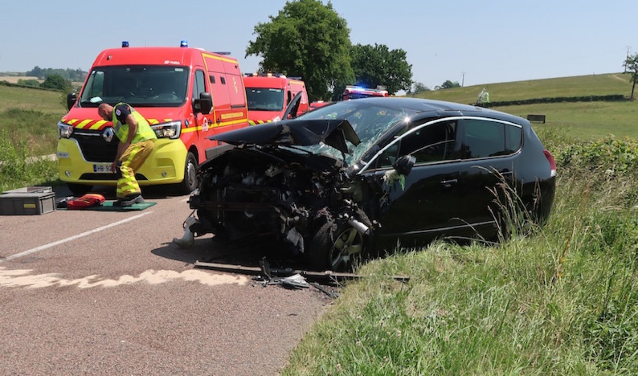 LE BREUIL : Cinq blessés dans un choc frontal route de Marmagne - Creusot Infos