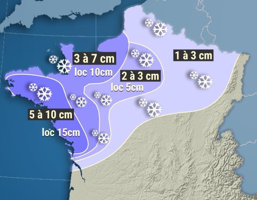 Les cumuls de neige ont été importants dès ce lundi... On a mesuré ...