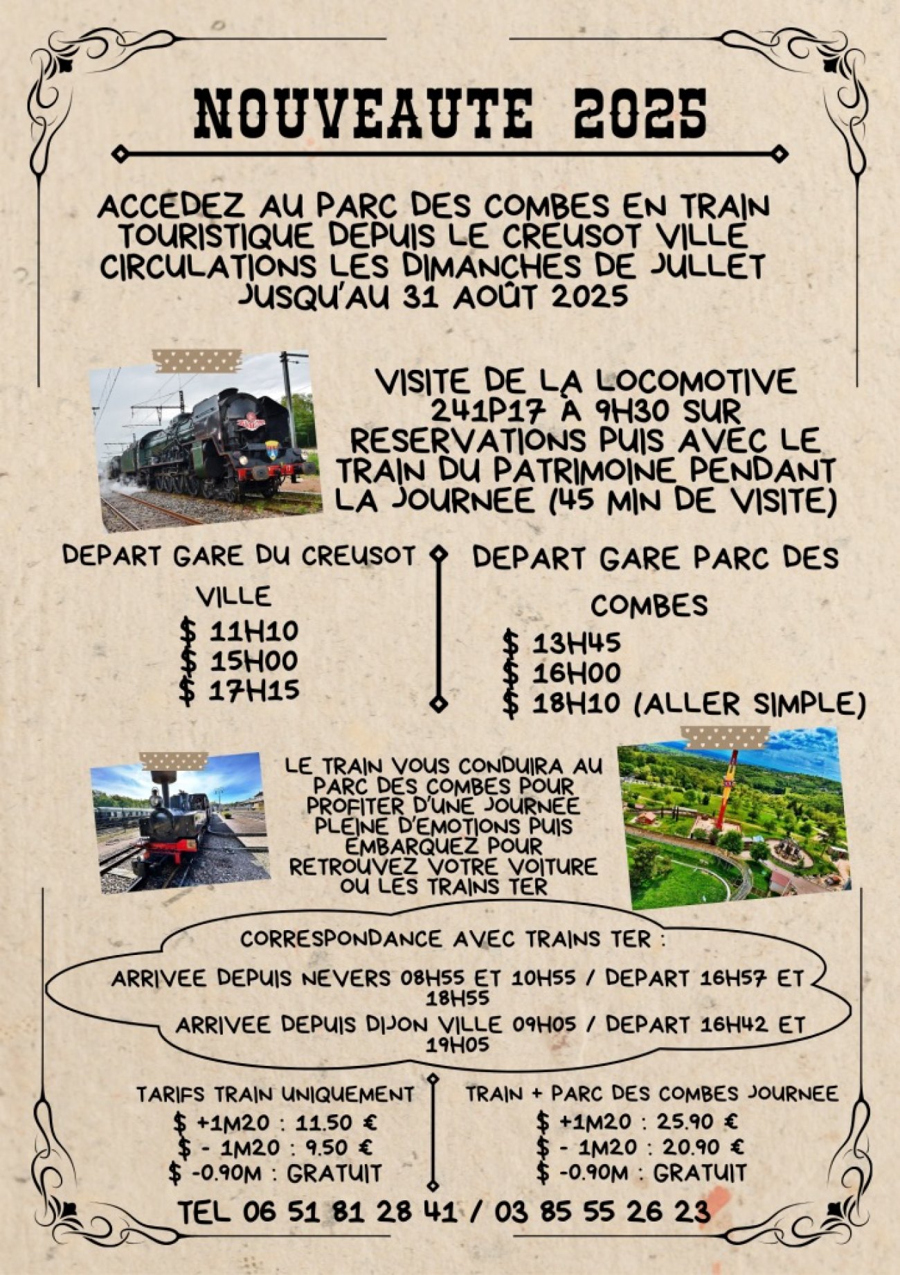 LE CREUSOT : Le "Train des 2 Vallées Patrimoine" vous attend au Parc ...